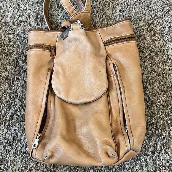 Tignanello | Bags | Tignanellobackpack Mini Tan Shoulder Convertible ...